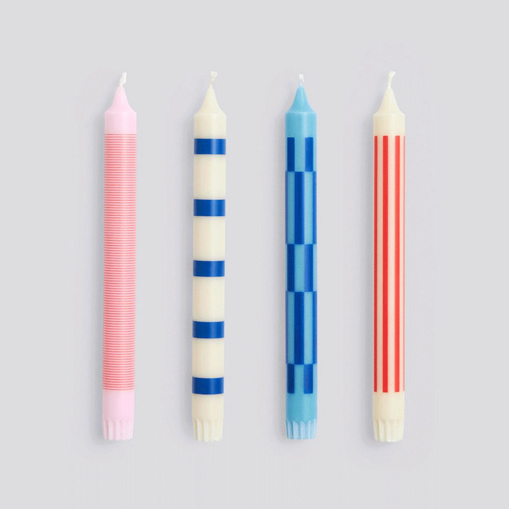 HAY Pattern Candle Set of 4 | Candles & Candle Holders | Insidestore